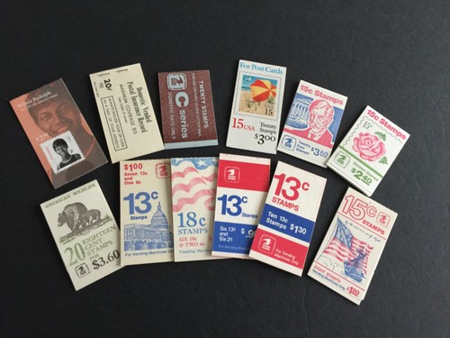 US STAMPS Lot of (12) Different Complete Stamp Booklets & Parcel Post ...