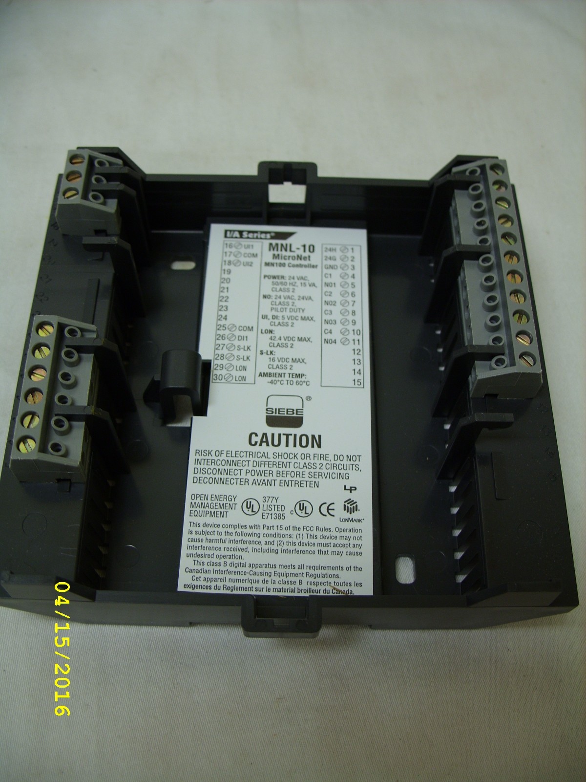 SIEBE - I/A Series MicroNet 100 LonMark Controller W/Rooftop Profile ...