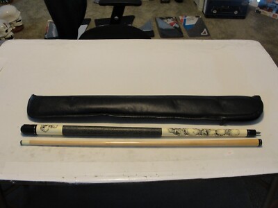 ACTION SKULL TWO PIECE POOL CUE*** WITH SCHMELKE ZIPPER SOFT CASE | eBay