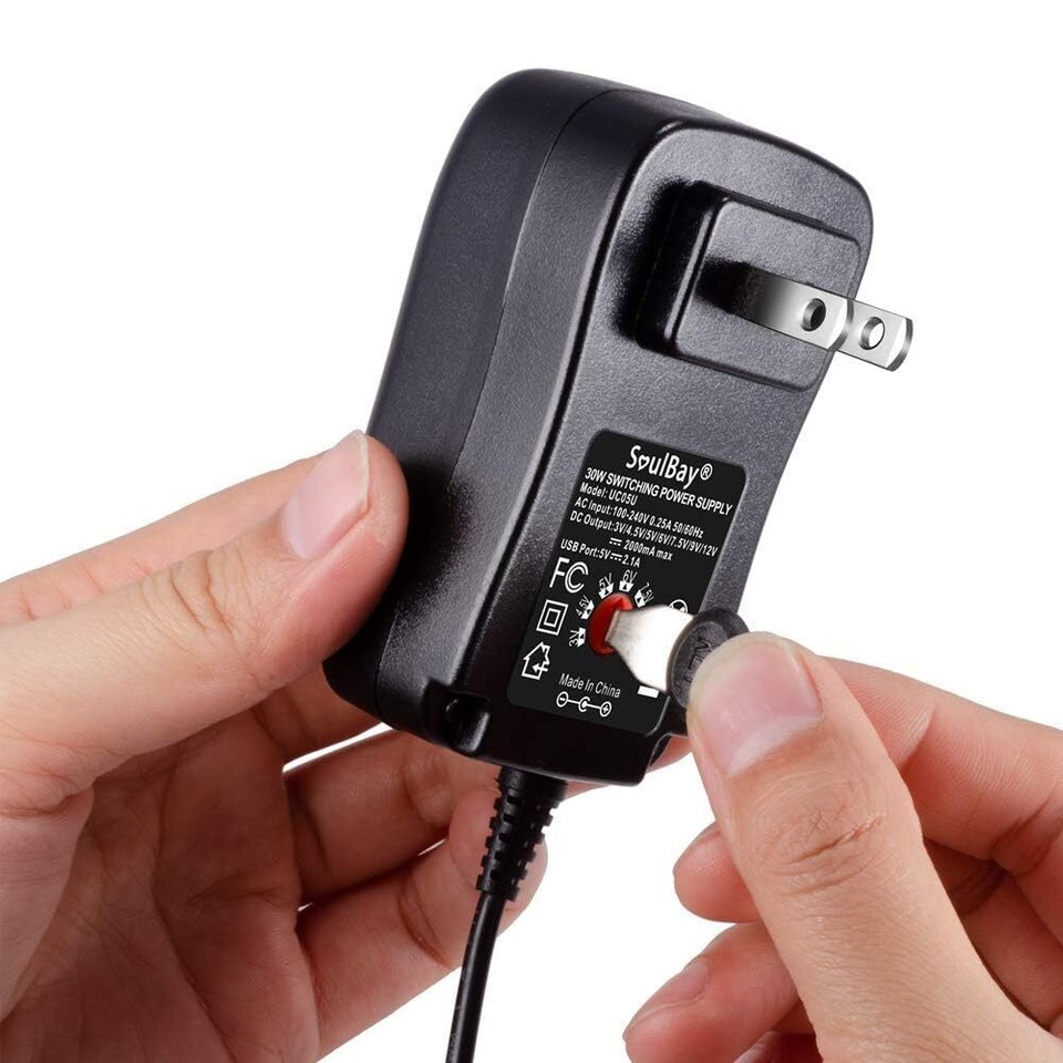 SoulBay 12V Power Supply Universal AC DC Adapter Charger with ...