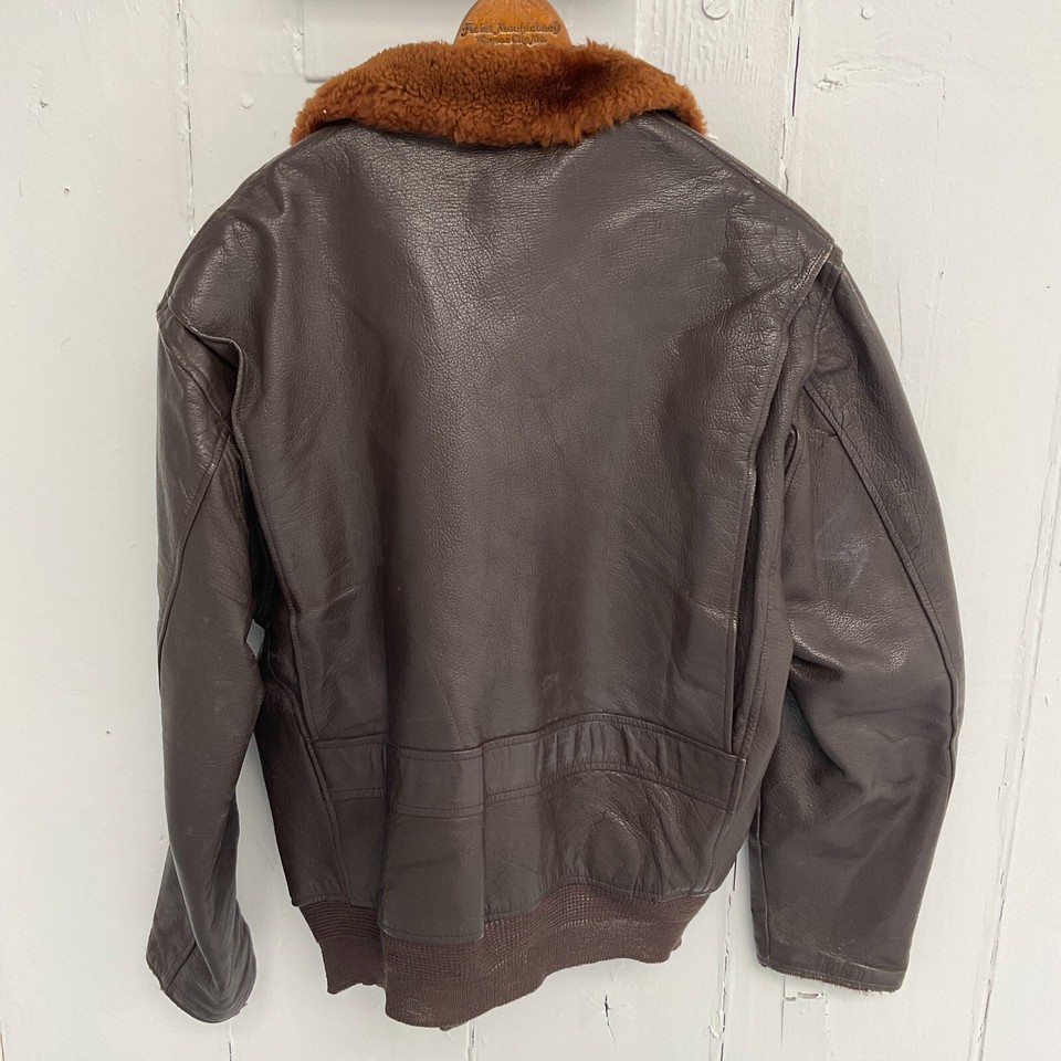 Vintage 1940s BUAER U.S. NAVY G-1 Bomber Pilot Flight Leather Jacket | eBay