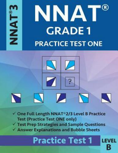 NNAT Grade 1 NNAT3 Level B : NNAT Practice Test 1: NNAT 3 Grade 1 Level ...