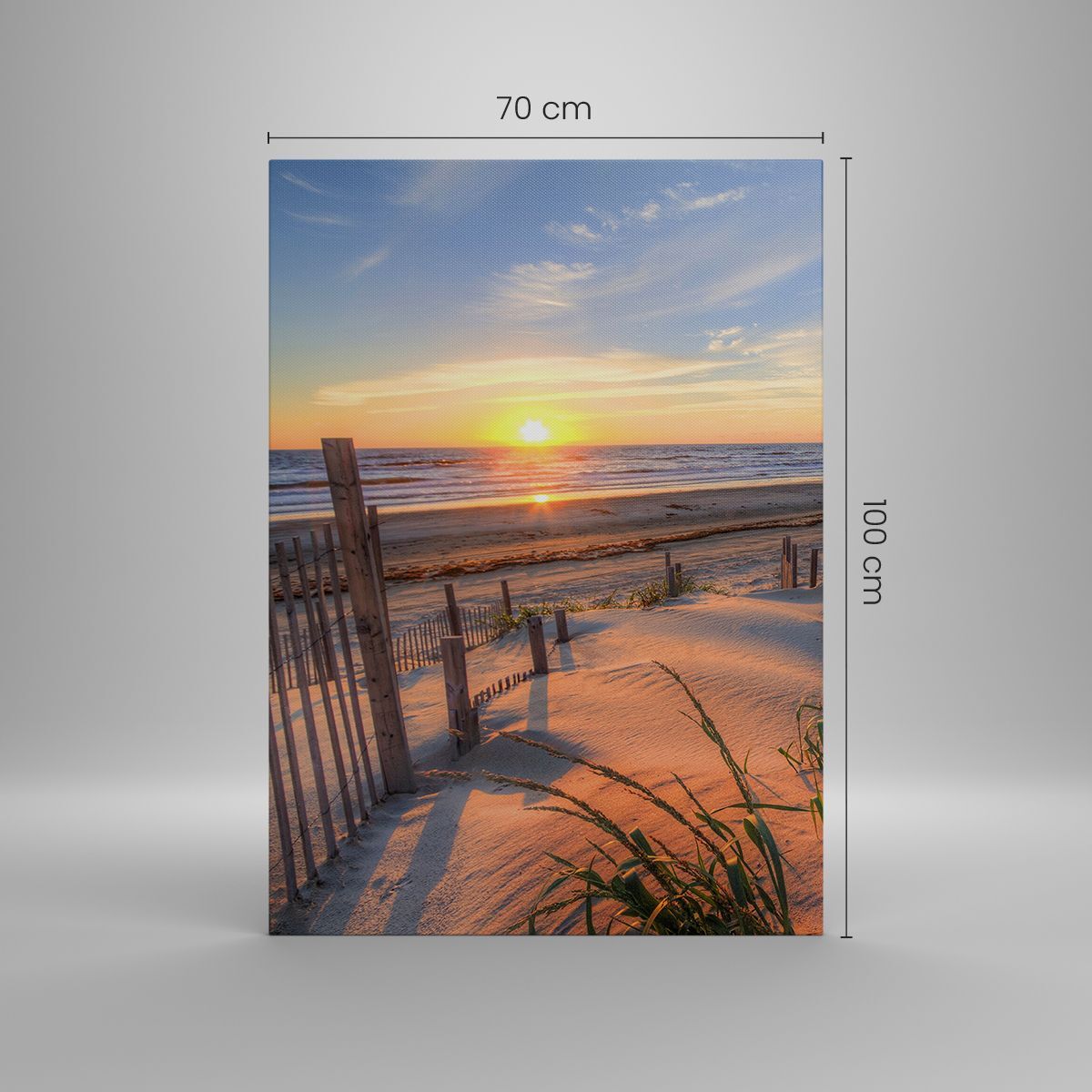 Impression sur Toile 70x100cm Tableaux Image Photo Ouest Le Soleil Dune ...