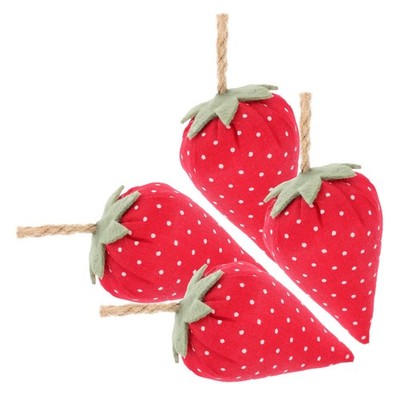 4 Pcs Lifelike Fruits Fake Strawberry Artificial Strawberries for Decor ...