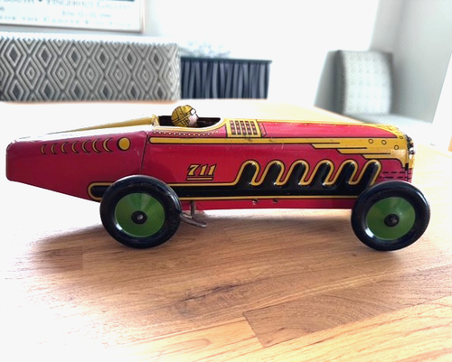 Vintage Marx Tin Litho Wind-Up #711 Boat Tail Racing Car VG Working ...