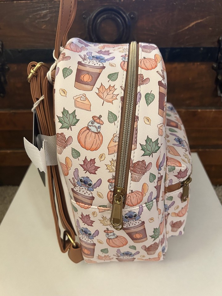 Loungefly Disney Stitch Pumpkin Spice Latte Mini Backpack Bag | eBay