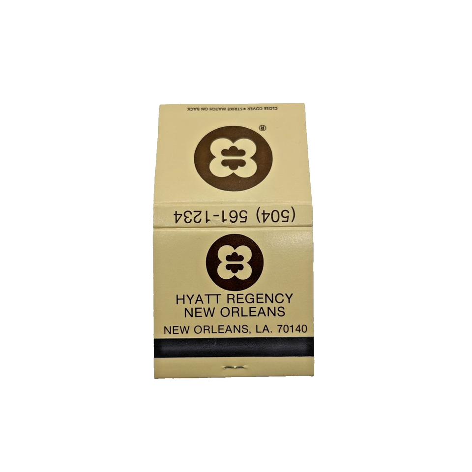 80s Hyatt Regency Hotel New Orleans LA Unstruck Matchbook Bug Logo Back ...