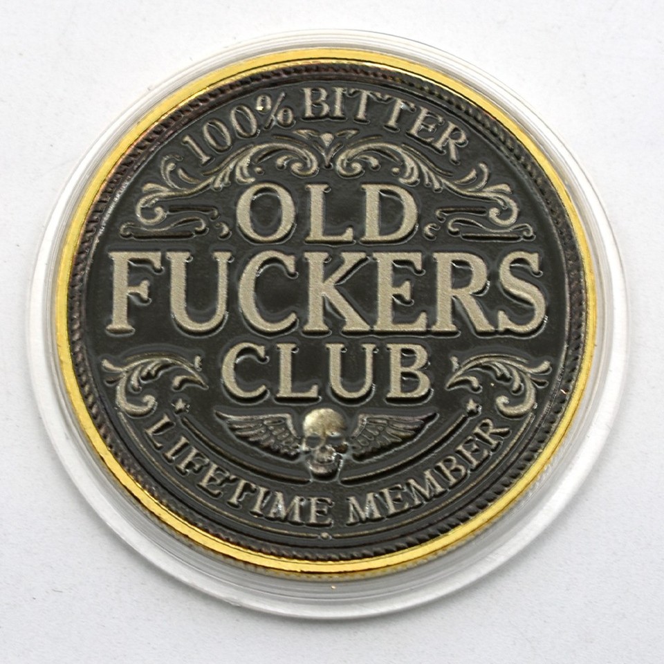 Vintage Old Timers Club Lifetime Member Coin - 100% Bitter Collector's ...