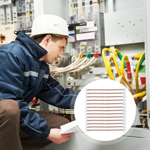 100 Pcs Braided Cable Earth Bonding Wire Copper Ground Strap | eBay