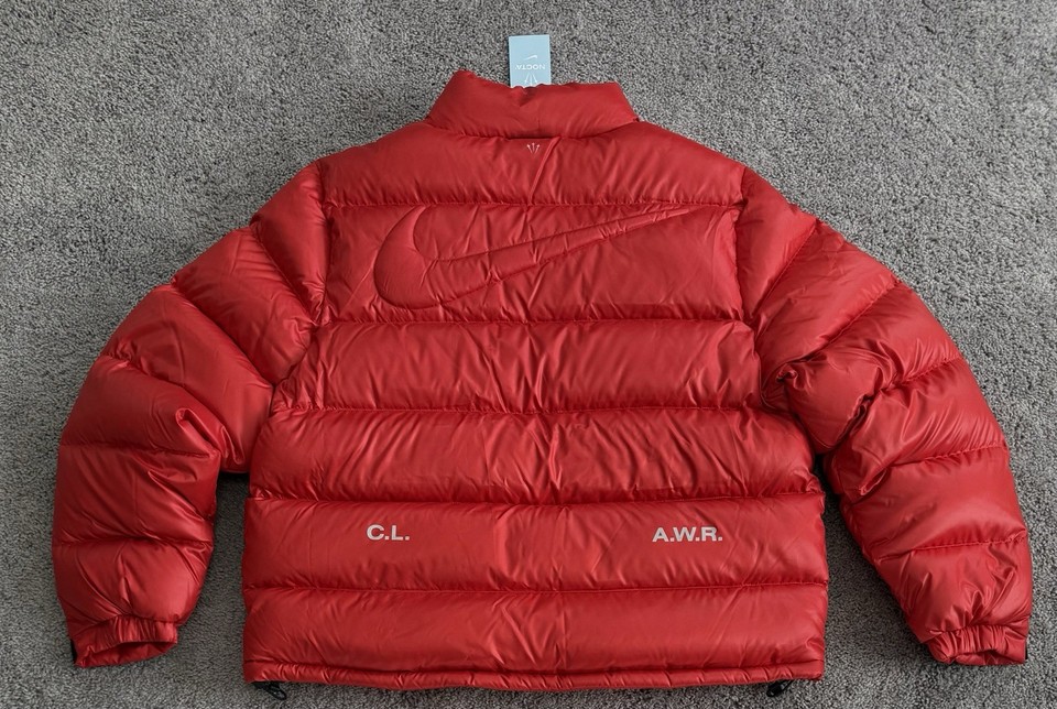 RARE Nike x NOCTA Drake Sunset Red Puffer Jacket DO2783-657 Mens Size ...