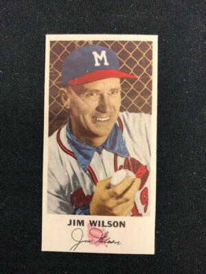 1949 Johnston Cookies Baseball Jim Wilson Milwaukee Braves Card #19 | eBay