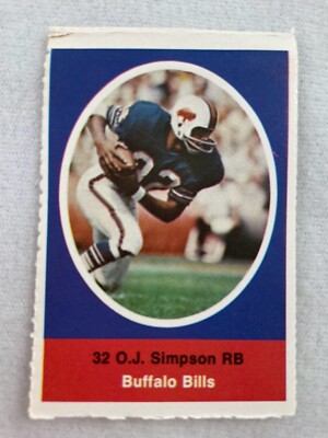 NFL 1972 Sunoco Football Stamp-Buffalo Bills-O.J. Simpson (USC) | eBay