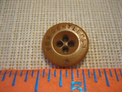 Vintage FOR GENTLEMEN Small 9/16" Verbal Work Clothes / Brand Button ...