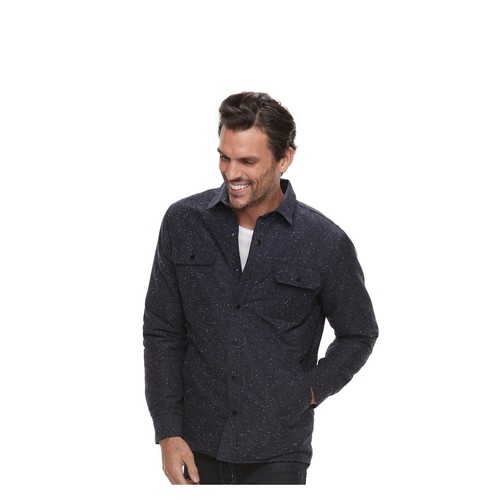 Marc Anthony, Men's Slim-Fit Wool-Blend Quilted Shirt Jacket, Blue ...