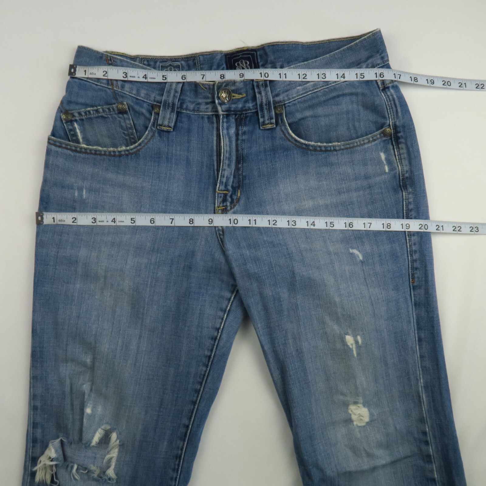 Rock & Republic Mens Stone Cold Distressed Jeans 32x2… - Gem