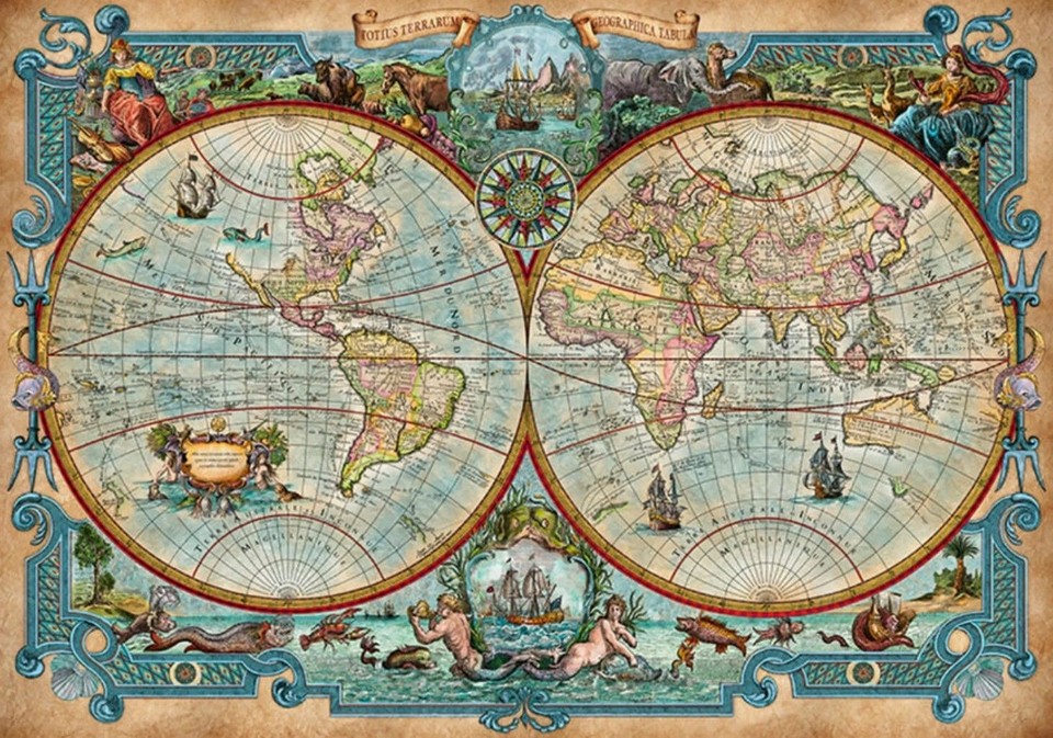 Cherry Pazzi Jigsaw Puzzle 2000 Pieces Great Discoveries World Map | eBay