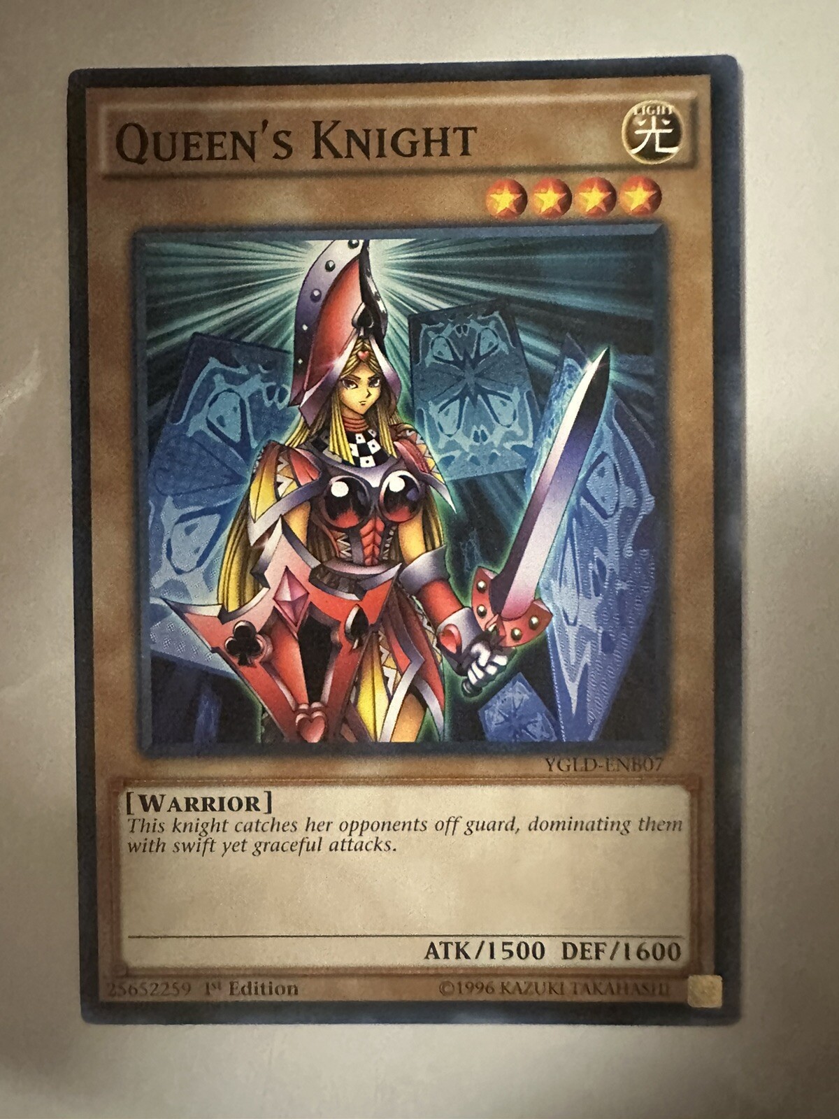 Queen's Knight YGLD-ENB07 Yu-Gi-Oh! Light Play 1st Edition | eBay