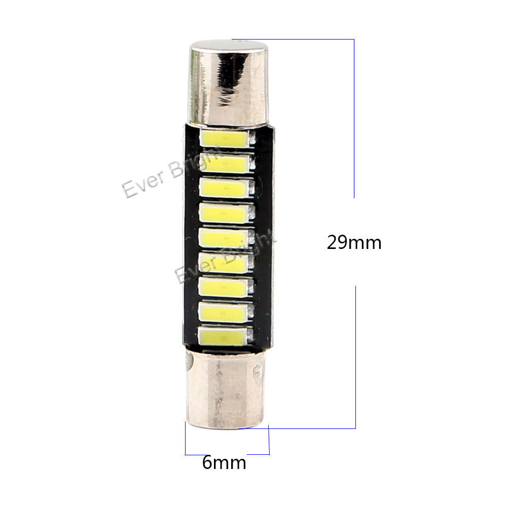 100Pcs 6641 6614F LED Bulb for Car Sun Visor Vanity Mirror Fuse Light ...