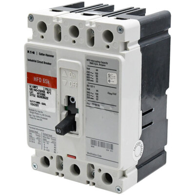 HFD3060 Eaton/Cutler Hammer 60A 600V 3P Circuit Breaker -SES | eBay
