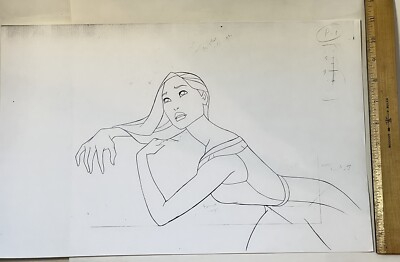 Disney Pocahontas Production Drawing Character Xerox B&W, 11 X 17 ...
