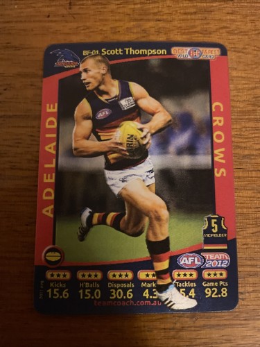 2012 AFL Teamcoach Best & Fairest Card Scott Thompson Adelaide #BF-01 ...