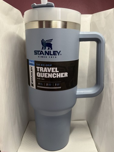NEW Blue Chambray Stanley Adventure Quencher Travel Tumbler Straw Cup ...