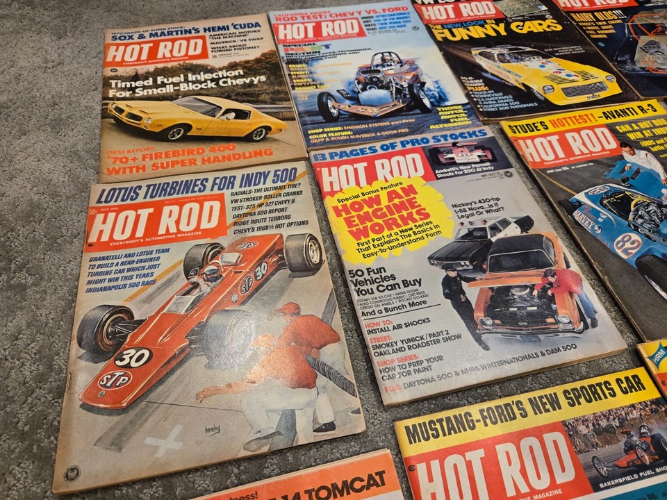 1960's & 1970's Car Magazines Lot 12 Hot Rod magazine racing race cars ...