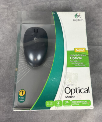 Logitech USB PS/2 High-Definition Optical Wired 3-Button Mouse 931643 ...