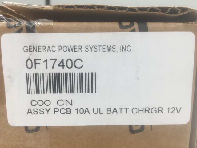 Generac 0F1740C Generator PCB 10a Battery Charger Assembly 12v for sale ...
