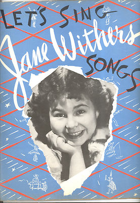 JANE WITHERS Song Book "Let's Sing Jane Withers Songs" 1938 - 8 Songs + Pics | eBay