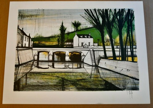 V. Beffa, Canal, Pencil Signed Lithograph, 29"x22" | eBay