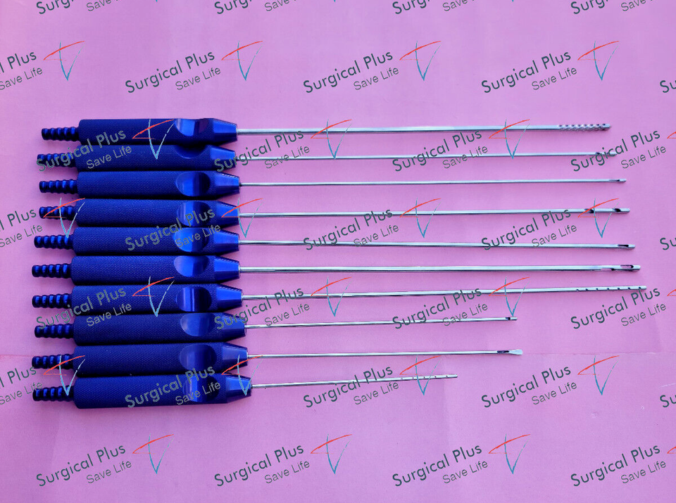 Liposuction Fixed Handle Cannulas Set of 10 Pcs Lipo Plastic Cosmetic ...