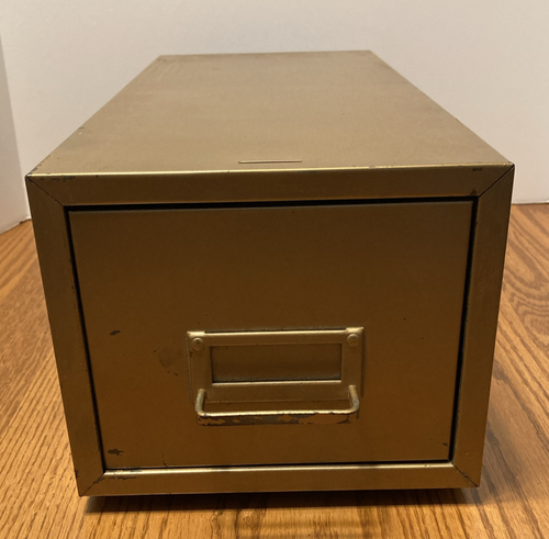 Vintage Steel Single Drawer 4x6 Index Card File 16.25 x 7.50 x 6.25 | eBay