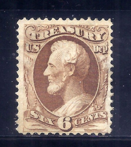 US Stamp - #O75 - MNG - 6 cent Treasury Dept. Official Issue - CV $55 ...