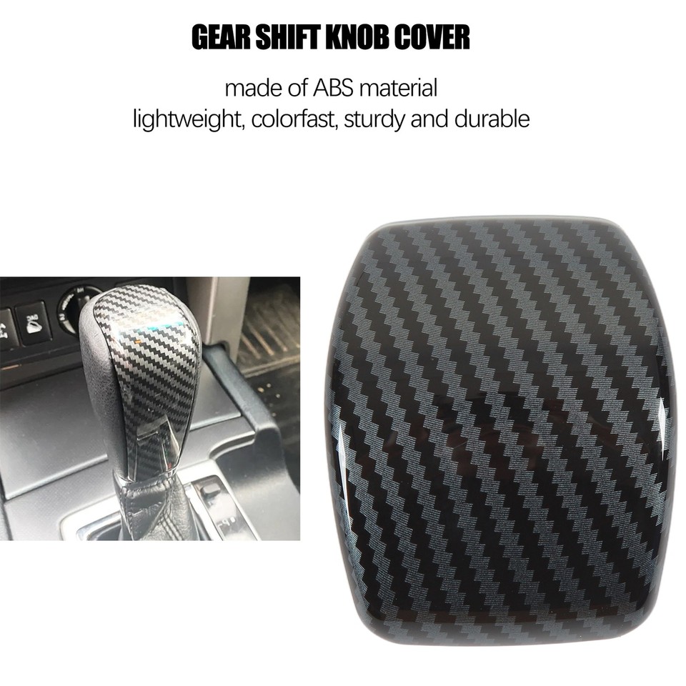 ⁺Gear Shift Knob Cover Carbon Fiber Protective Shift Head Sticker For ...