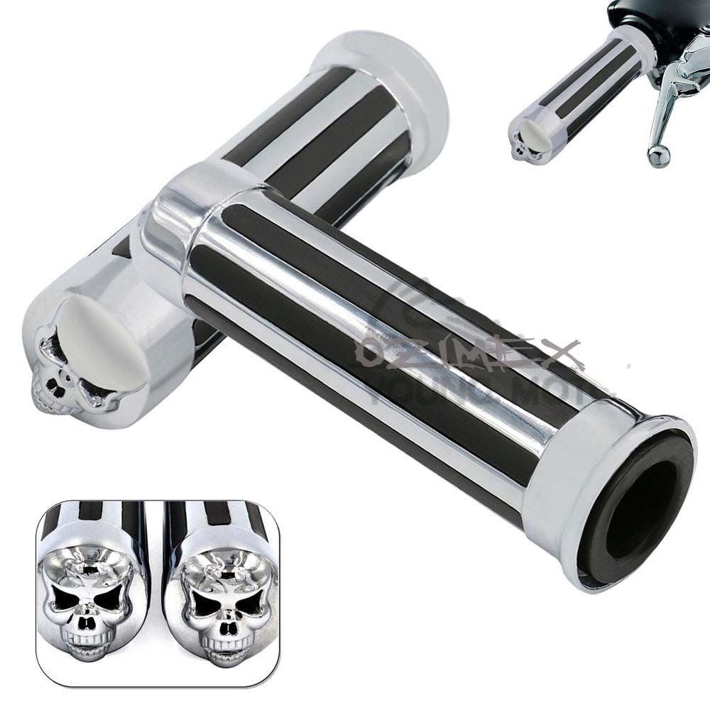 1"25mm Skull Handlebar Hand Grips For Kawasaki Vulcan 500 800 900 1500 ...