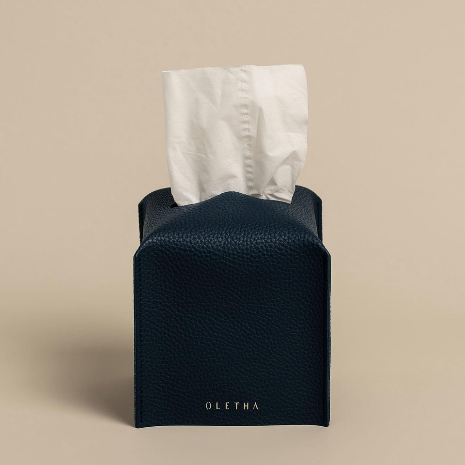 Square Tissue Box Cover - Aesthetic Desk Decor for Room, Home & Office ...