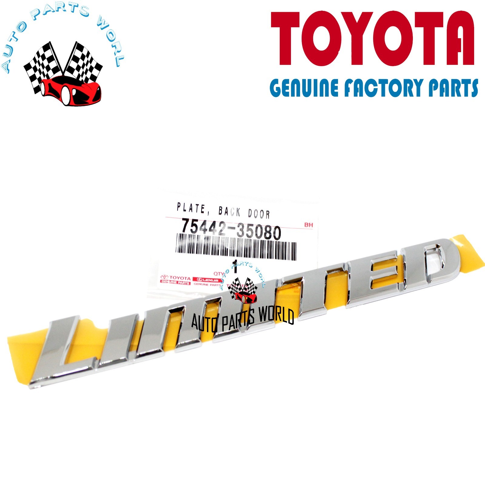 GENUINE OEM TOYOTA 4RUNNER HIGHLANDER LIMITED BACK DOOR NAME PLATE ...