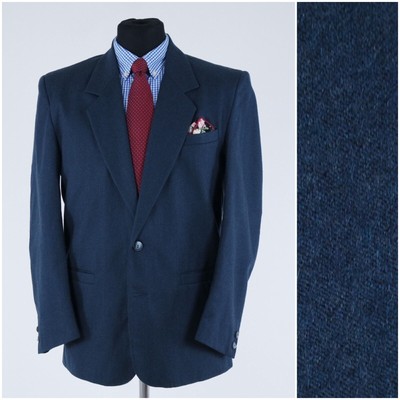 Mens Italian Sport Coat 42R US Size DONALD Navy Blue Wool Blazer Jacket ...