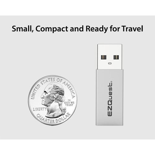 EZQUEST Super Speed Gen 2 USB-C (Female) to USB 3.0 (Male) Mini Adapter ...