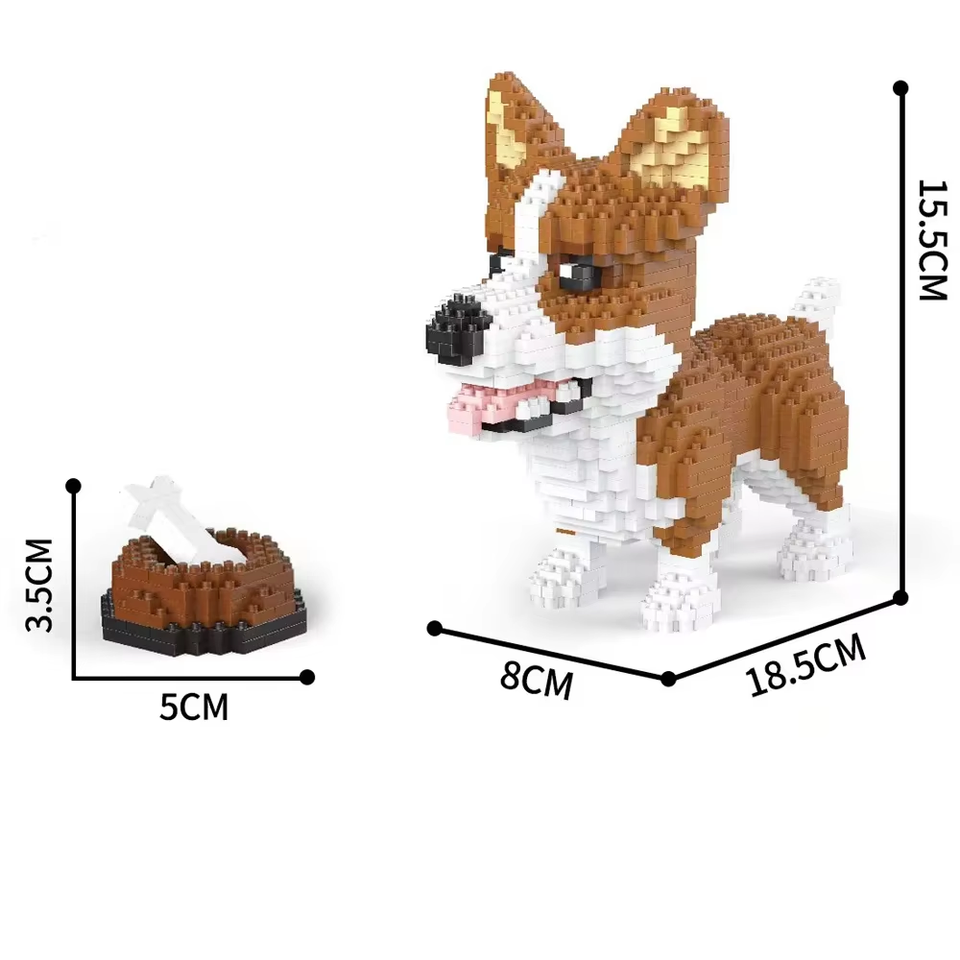 Yorkshire Terrier Dogs Model Micro Mini Building Blocks: Educational ...