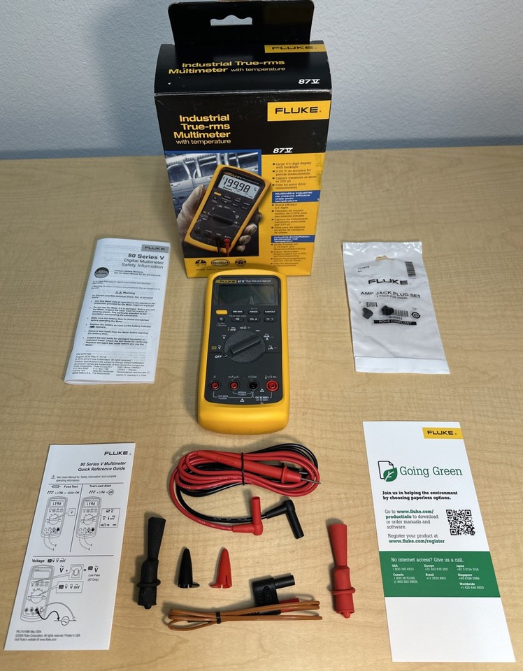 Fluke 87V Industrial True RMS Digital Multimeter 2074974 Brand New w ...