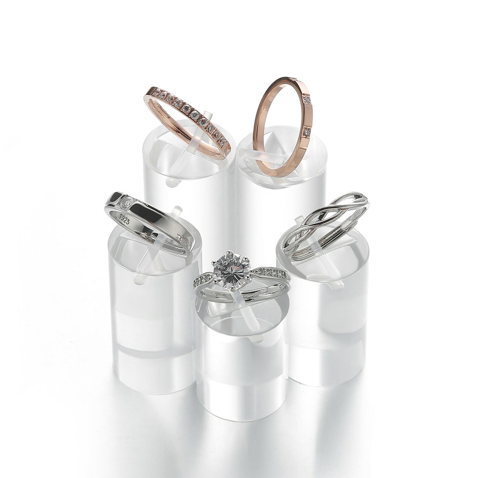 10 Ringhalter Acryl Ring Schmuck Halter Ständer Stand Vitrine ...