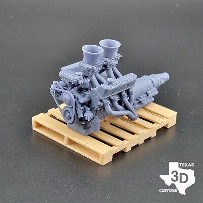 Tunnel Ram Ford FE 427 Cobra model engine resin 3D printed 1:24-1:8 ...