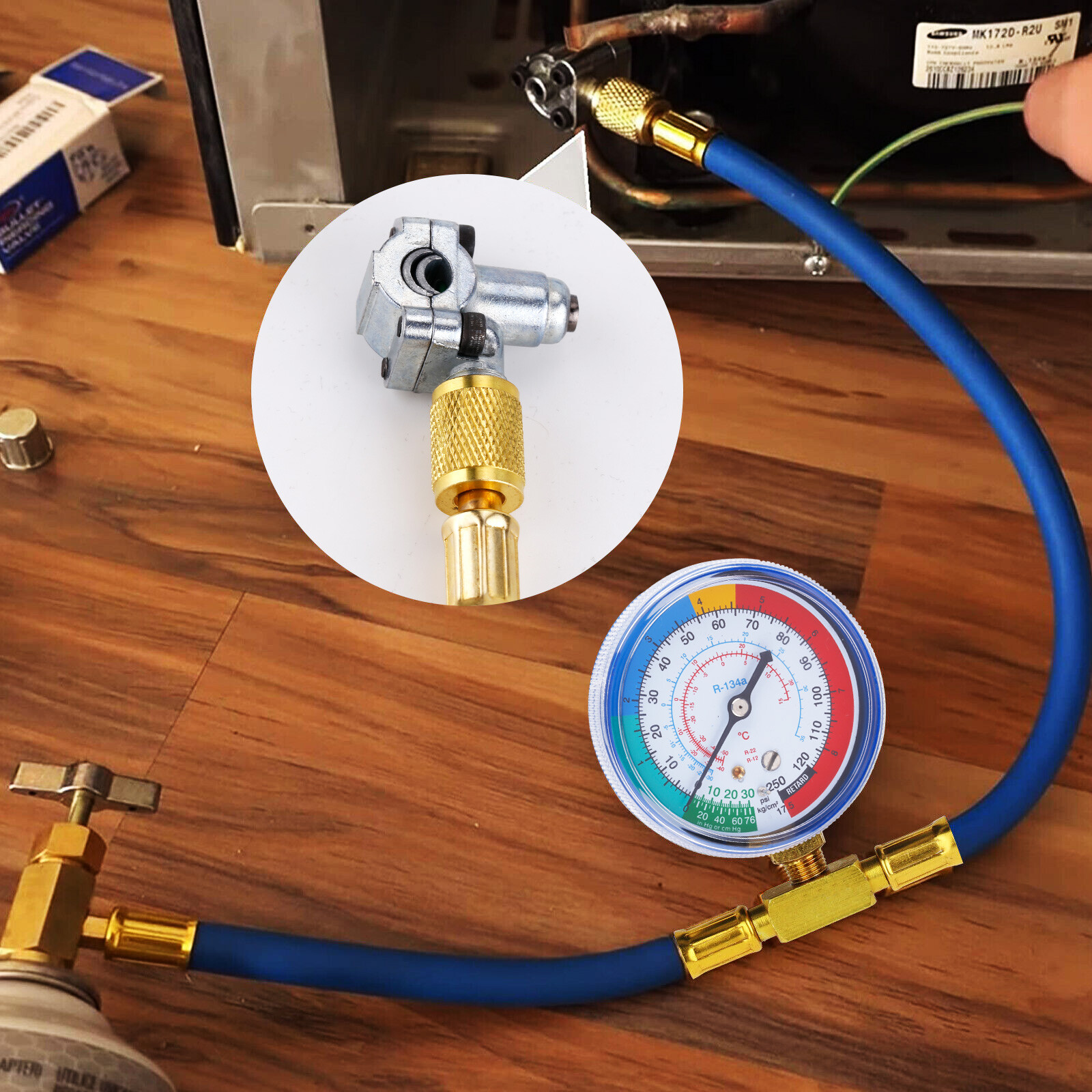 A/C Refrigerator Freon Recharge Kit with BVP31 Bullet Piercing Valve | eBay