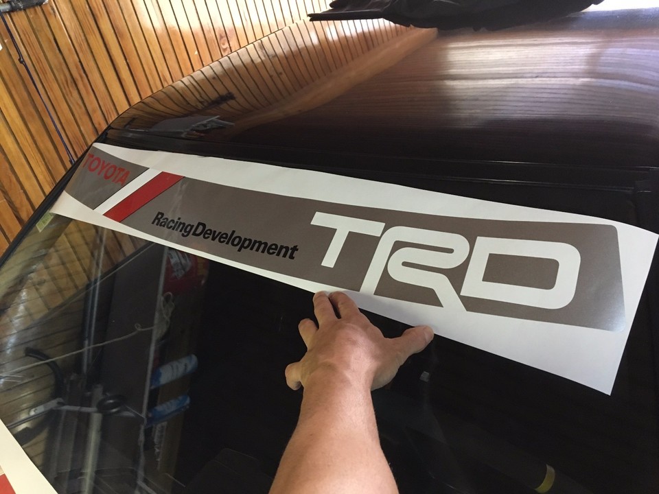 TRD AE86 Windshield Decal Sun Strip Visor Windscreen Sticker banner | eBay