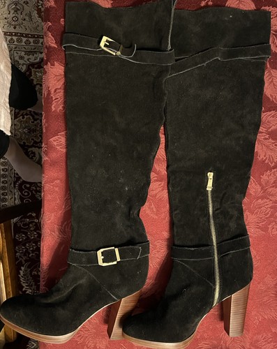 Women's Report Signature Liption Above Knee Boots Shoe Size 10B Black ...