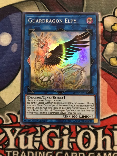 Guardragon Elpy SAST-EN051 1st Edition Super Foil Holo Yugioh NM | eBay