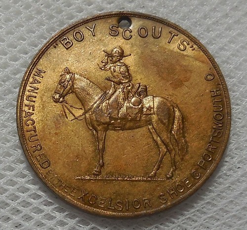 BOY SCOUT SHOES BY EXCELSIOR SHOE CO GOOD LUCK SWASTIKA TOKEN | eBay