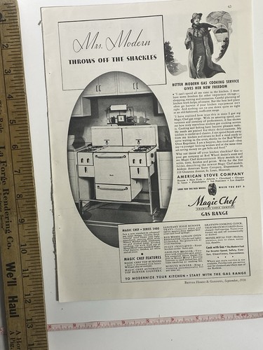 1936 Magic Chef American Stove Co Print Ad Vintage Gas Range | eBay